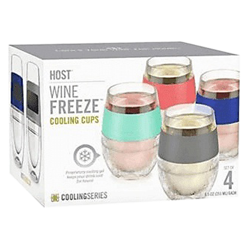 Host Wine Freeze Cool Cups 4pk - Host – BevMo!