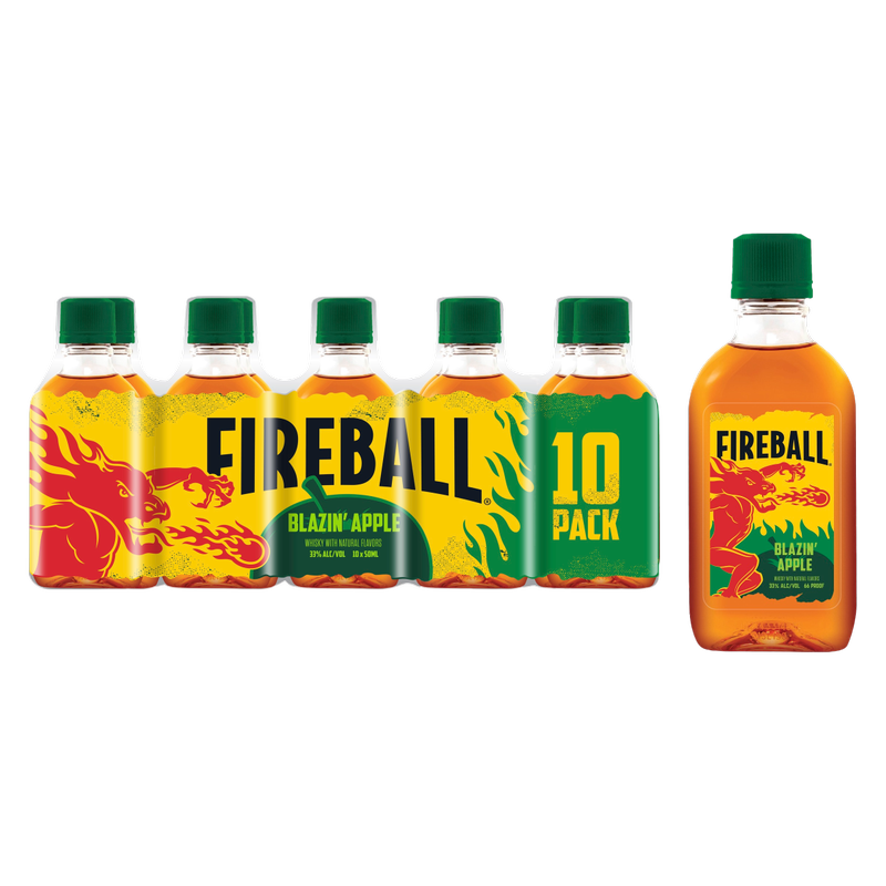 Fireball Blazin' Apple 50ml 10pk - Fireball – BevMo!