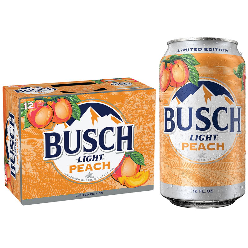 Busch Light Peach 12pk 12oz Can 4.1% ABV - Busch Light – BevMo!