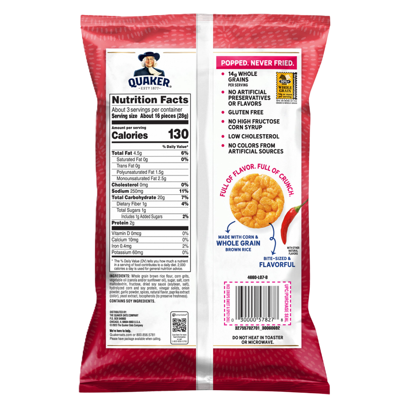 Quaker Rice Crisps Sweet Chili 3.03oz - Quaker – BevMo!