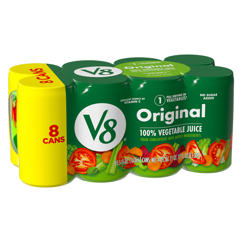 V8 100% Vegetable Juice 8pk 5.5oz Can - V8 – BevMo!