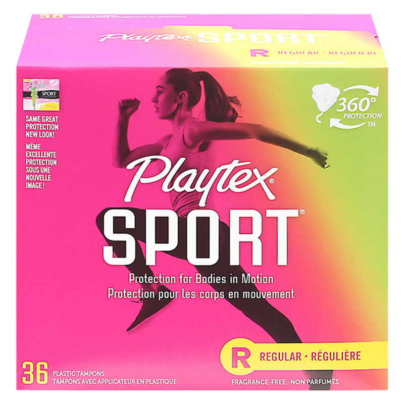 Playtex Sport Tampons Multipack, Regular Unscented Pack of 36 – BevMo!