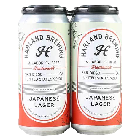 Harland Brewing Japanese Lager 4pk 16oz 6.5% abv - Harland – BevMo!