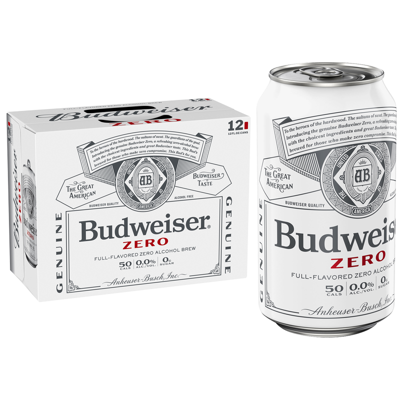 Budweiser Zero 12pk 12oz Can 0.0% ABV - Budweiser – BevMo!