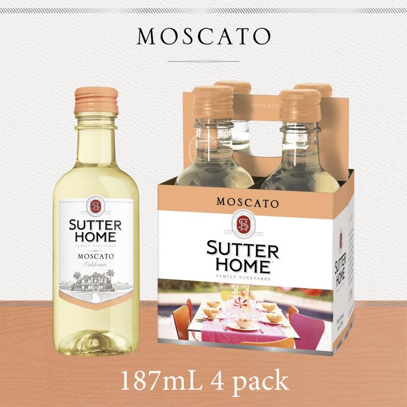 Sutter Home Moscato 4pk 187ml - Sutter Home – BevMo!