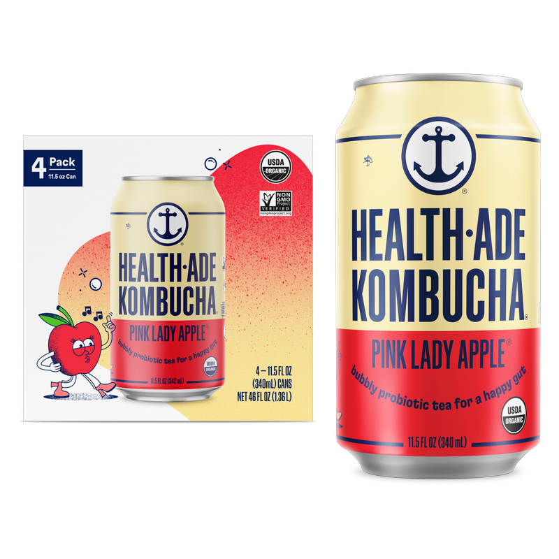 Health-Ade Pink Lady Apple 4pk 11.5oz Can - Health-Ade – BevMo!