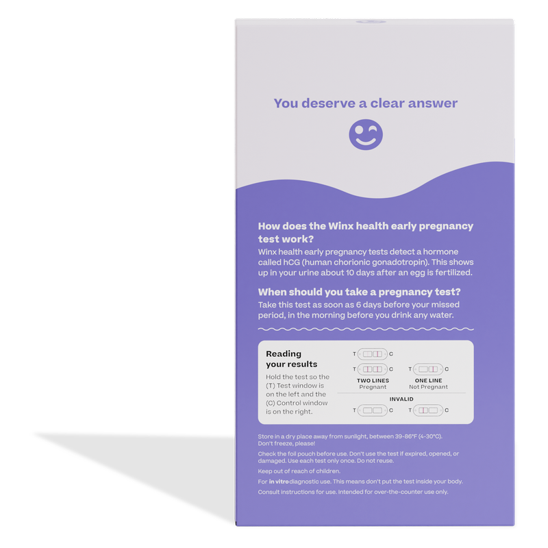 Winx Early Pregnancy Test 2ct - Winx Health – BevMo!