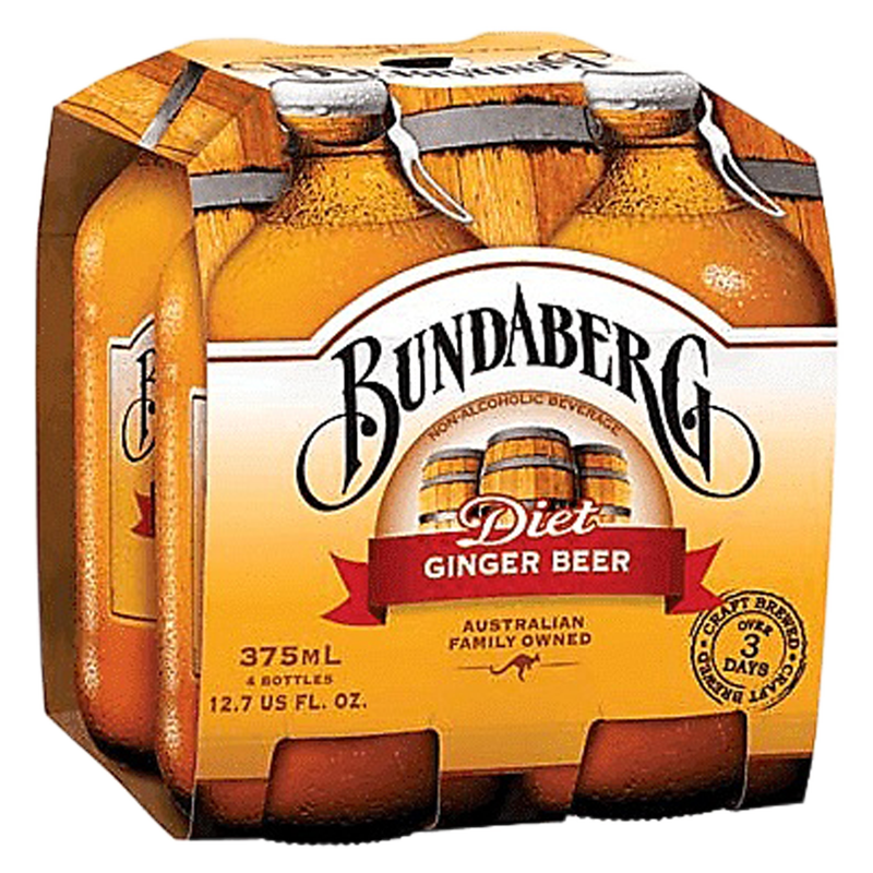 Bundaberg Diet Ginger Beer 4pk 375ml Btl - Bundaberg – BevMo!