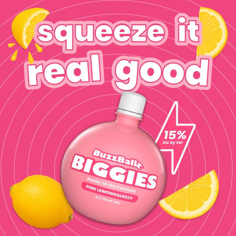 Buzzballz Biggies Pink Lemonsqueezy 1.75L - BuzzBallz – BevMo!
