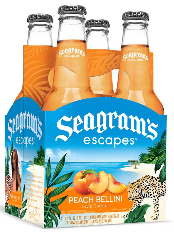 Seagram's Escapes Peach Bellini 4pk 11.2oz Btl - Seagram's Escapes – BevMo!
