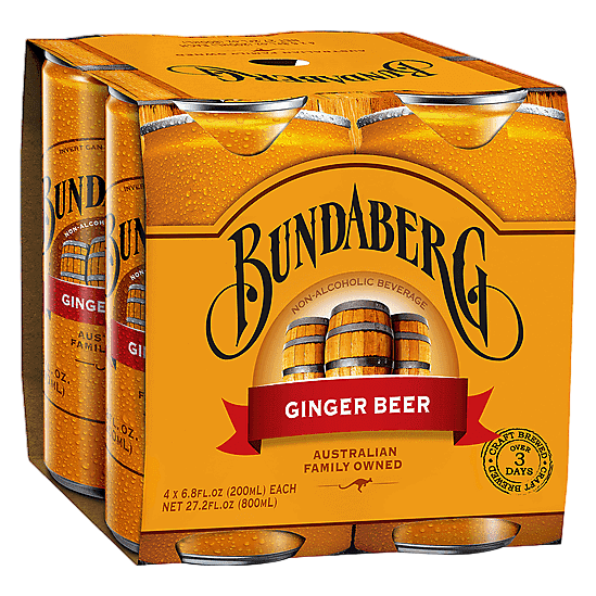 Bundaberg Ginger Beer Mini Cans 4pk 6.8oz - Bundaberg – BevMo!