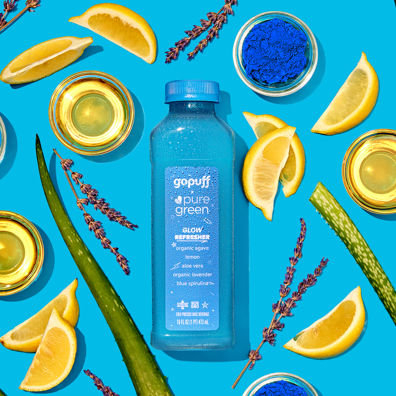 Gopuff x Pure Green Glow Juice Refresher 16 oz - Pure Green – BevMo!