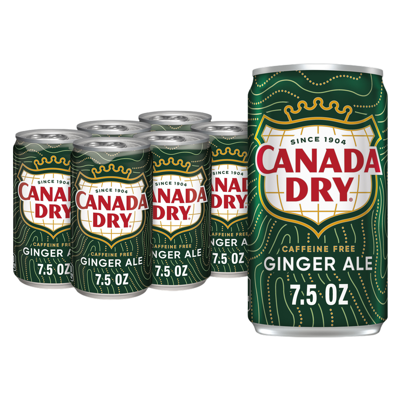 Canada Dry Ginger Ale 6pk 7.5oz Mini Can - Canada Dry – BevMo!