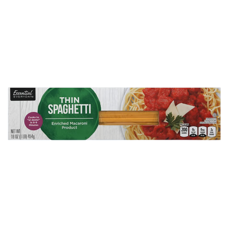 Essential Everyday Thin Spaghetti, 16oz. - Essential Everyday – BevMo!