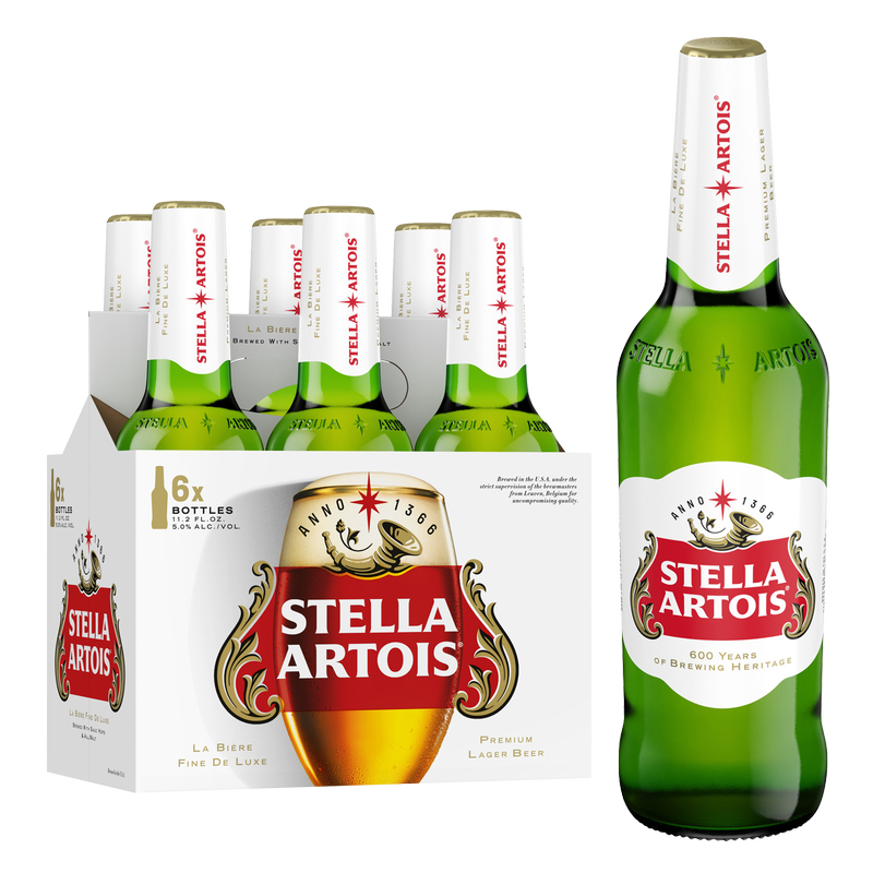 Stella Artois 6pk 11.2oz Btl 5.0% ABV - Stella Artois – BevMo!