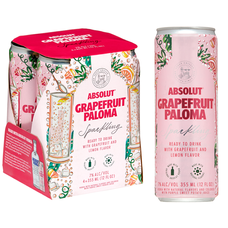 Absolut Grapefruit Paloma 4pk 12oz Cans 7.0% ABV – BevMo!