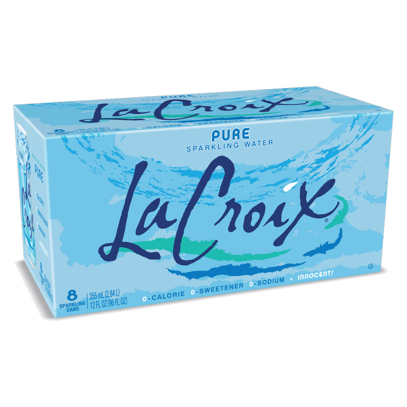 La Croix Pure Sparkling Water 8pk 12oz can - La Croix – BevMo!