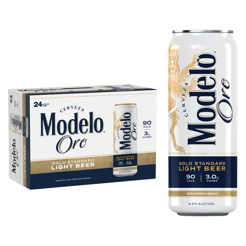 Modelo Oro Light Beer 24pk 12oz Can 4% ABV - Modelo – BevMo!