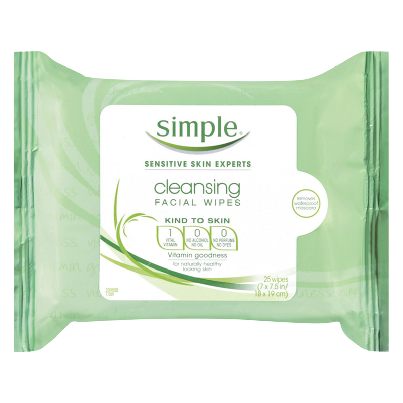 Simple Cleansing Facial Wipes 25ct - Simple – BevMo!