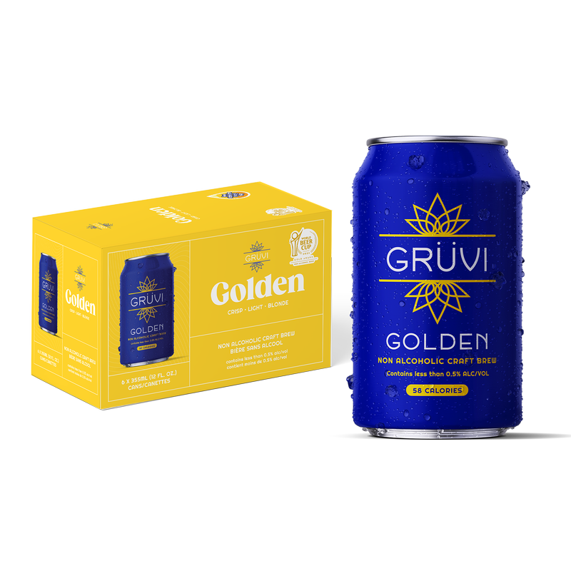 Gruvi Golden Lager Non-Alcoholic (6PKC 12 OZ) - Gruvi – BevMo!