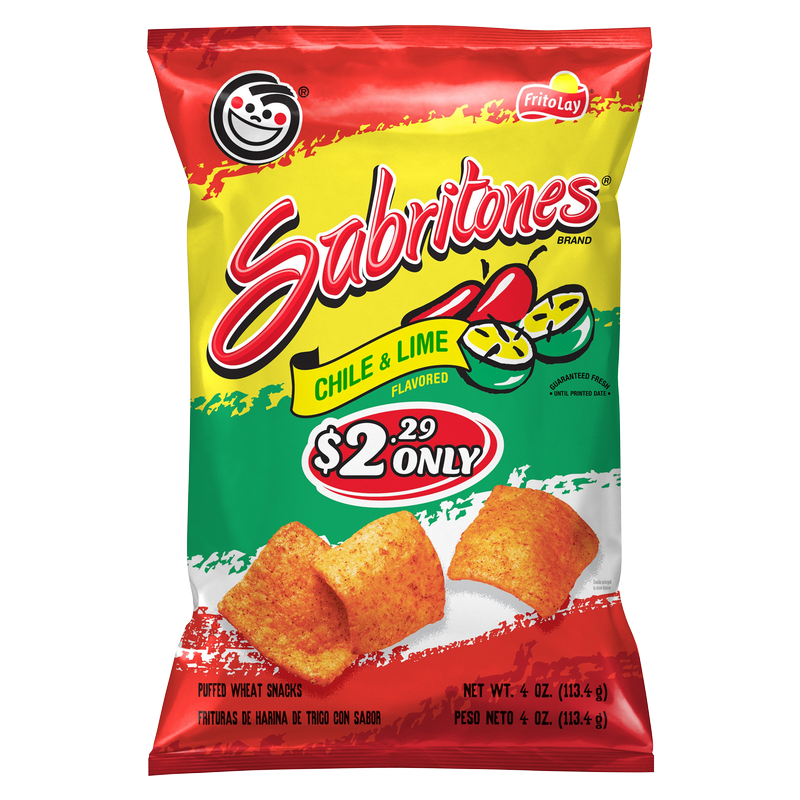 Sabritones Chile and Lime Flavored Puffed Wheat Snacks 4oz - Sabritones ...