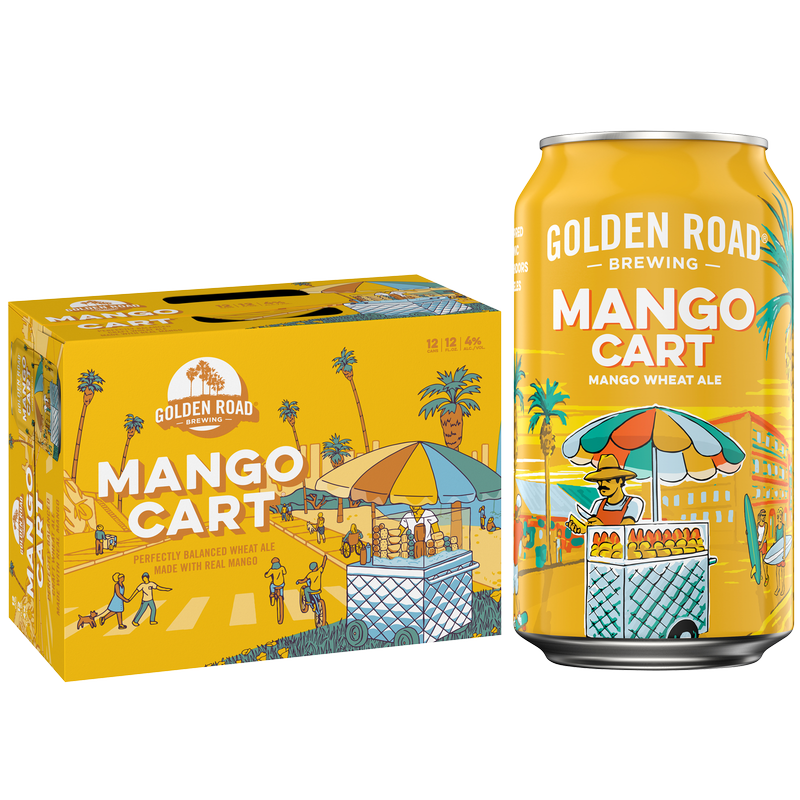 Golden Road Mango Cart 12pk 12oz Can 4.0% ABV - Golden Road – BevMo!
