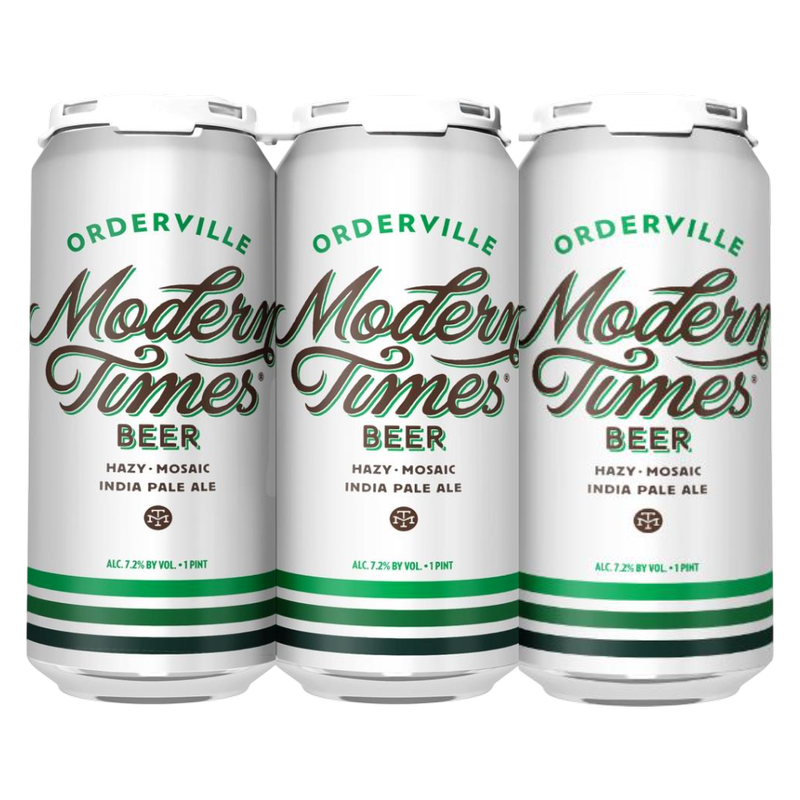 Modern Times Orderville Hazy Mosaic 6pk 16oz Can - Modern Times – BevMo!