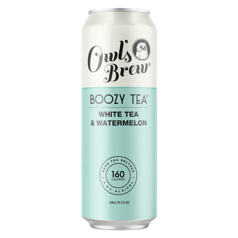 Owl's Brew Boozy Tea White Tea & Watermelon 19.2oz Can 4.8% ABV - Owl's ...