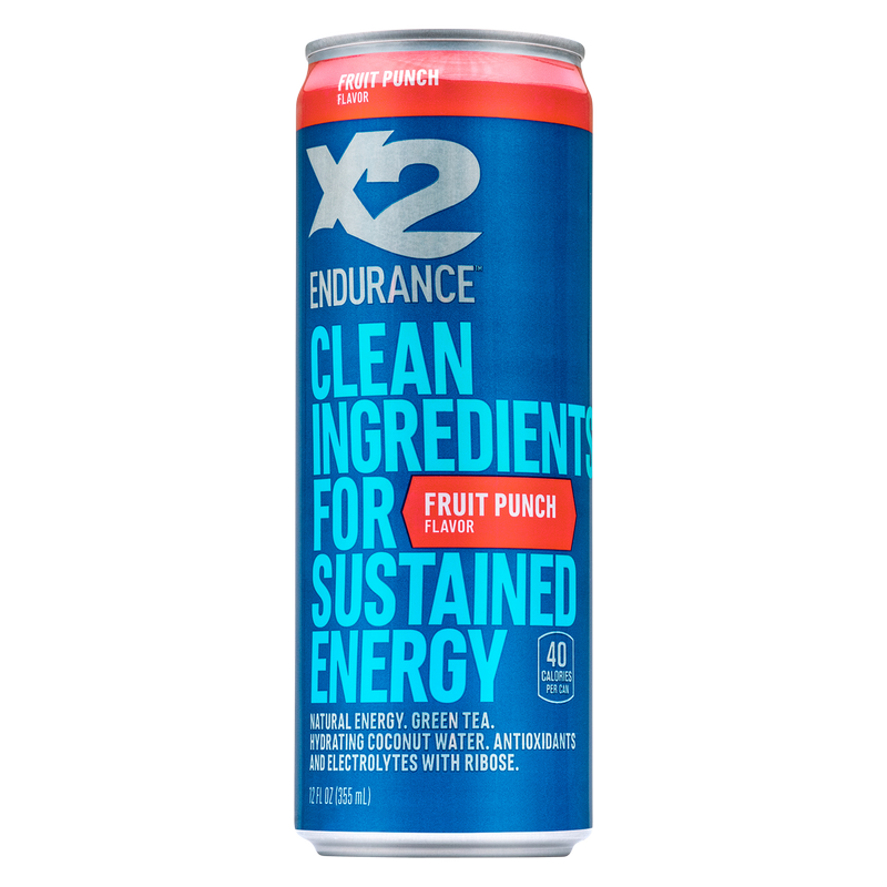 X2 Fruit Punch Clean Energy Drink 12oz - X2 Endurance RTD's – BevMo!