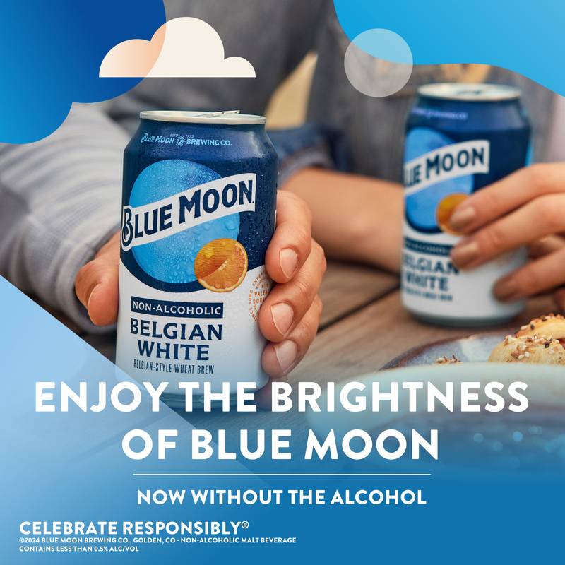 Blue Moon Non-Alcoholic Belgian Style 6pk 12oz Can - Blue Moon – BevMo!