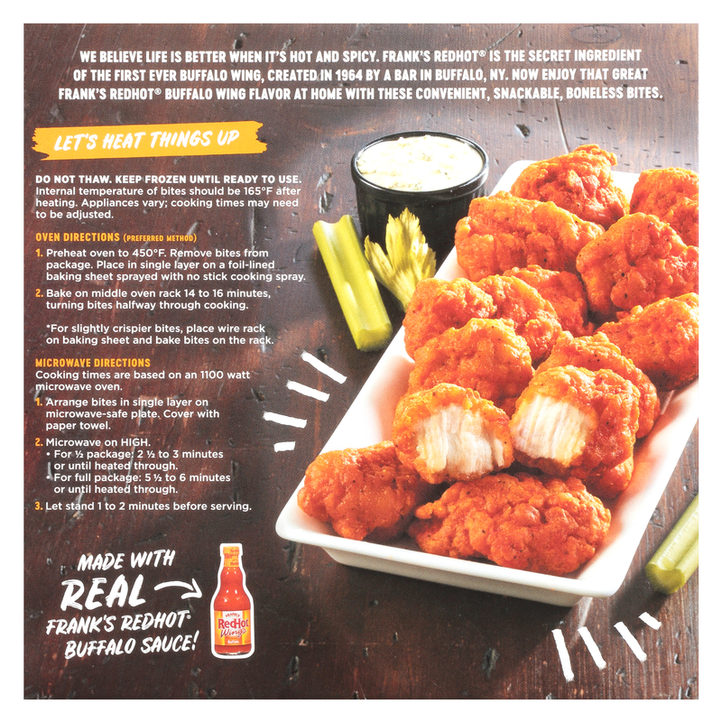 Frank's RedHot Buffalo Boneless Chicken Bites 15oz - Frank's RedHot ...