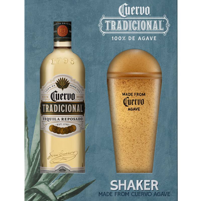 Jose Cuervo Tradicional Reposado with Shaker Tequila 750ml (80 Proof ...