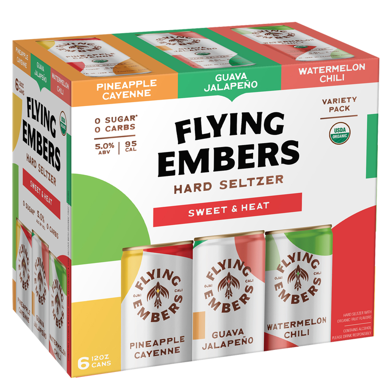 Flying Embers Sweet & Heat Hard Seltzer 6pk 12oz Can 5.0% ABV - Flying ...