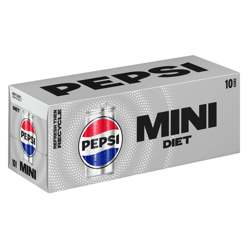Diet Pepsi 10pk 7.5oz Mini Can - Pepsi – BevMo!