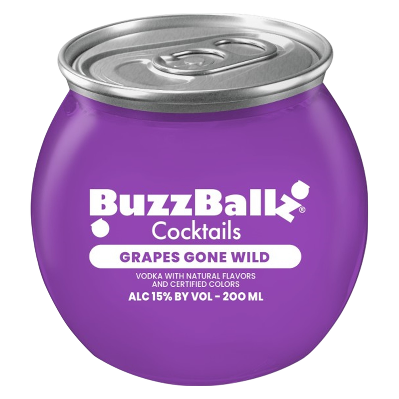 Buzzballz Cocktails Grapes Gone Wild 200ml 15% ABV - BuzzBallz – BevMo!