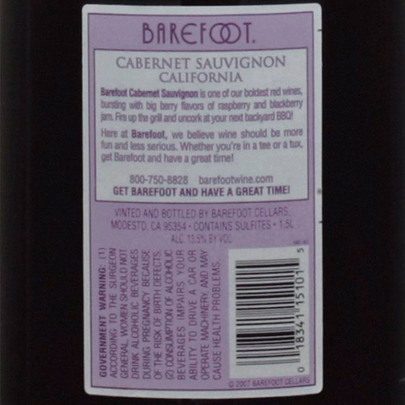 Barefoot Cabernet Sauvignon 1.5 L - Barefoot – BevMo!