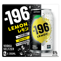-196 Lemon RTD 4pk 355ml Can 6% ABV - -196 – BevMo!
