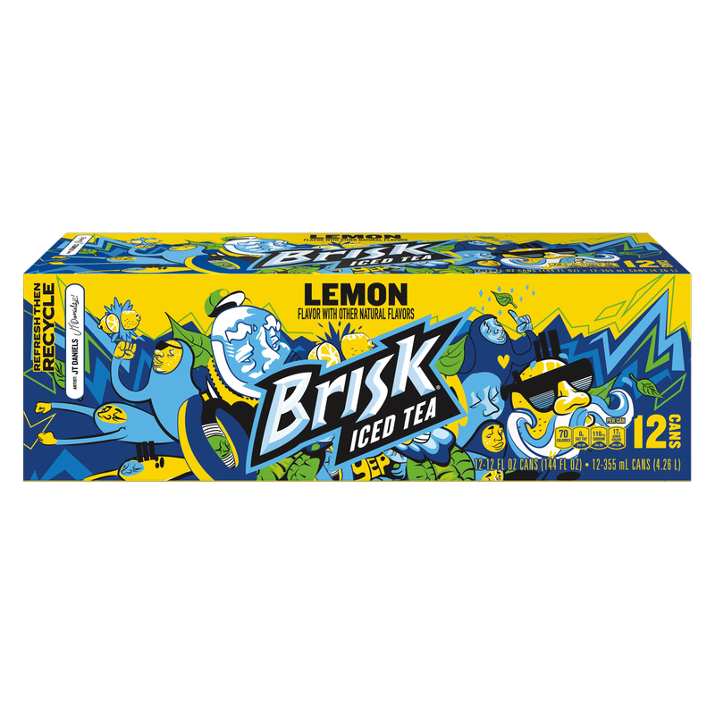 Brisk Iced Tea Lemon 12pk 12oz Btl - Brisk – BevMo!