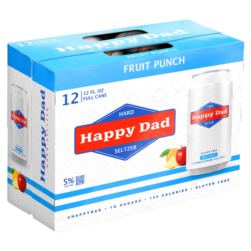 Happy Dad Hard Seltzer Fruit Punch 12pk 12oz Can 5.0% ABV - Happy Dad ...