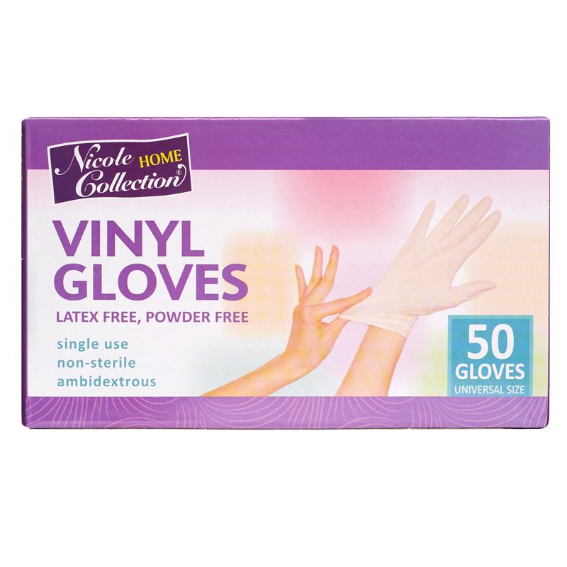 Single Use Vinyl Gloves 50ct - Nicole Home Collection – BevMo!