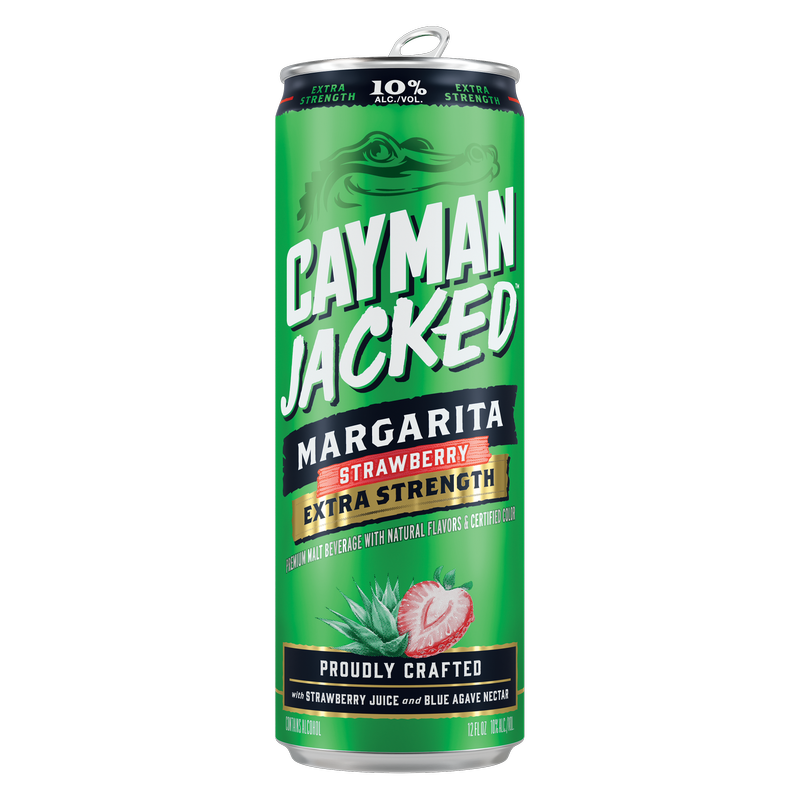 Cayman Jack Jacked Strawberry Margarita 12oz can - Cayman Jack – BevMo!
