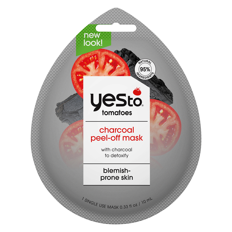 Yes To Tomatoes Clear Skin Detoxifying Charcoal Peel-Off Single Use ...
