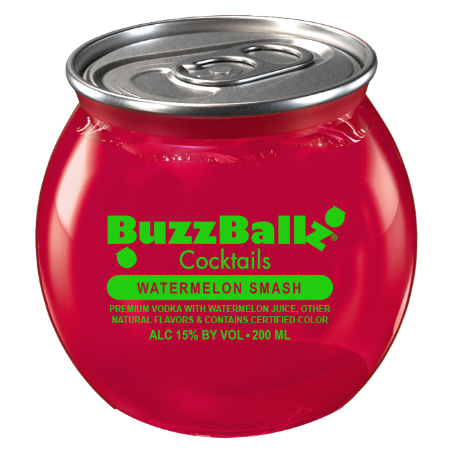 Buzzballz Cocktails Watermelon Smash 200ml 15% ABV - BuzzBallz – BevMo!