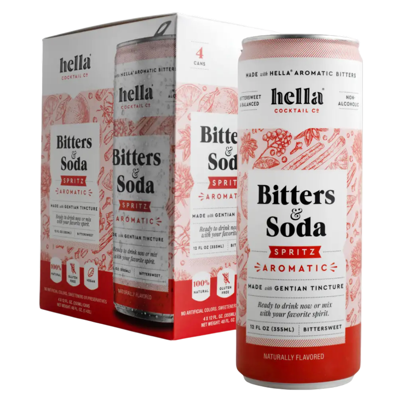 Hella Cocktail Co Bitters & Soda Spritz Aromatic 4pk 12oz Can - Hella ...