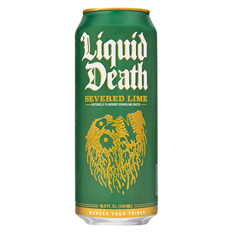 Liquid Death Sparkling Mountain Water Severed Lime 16.9oz Can - Liquid ...