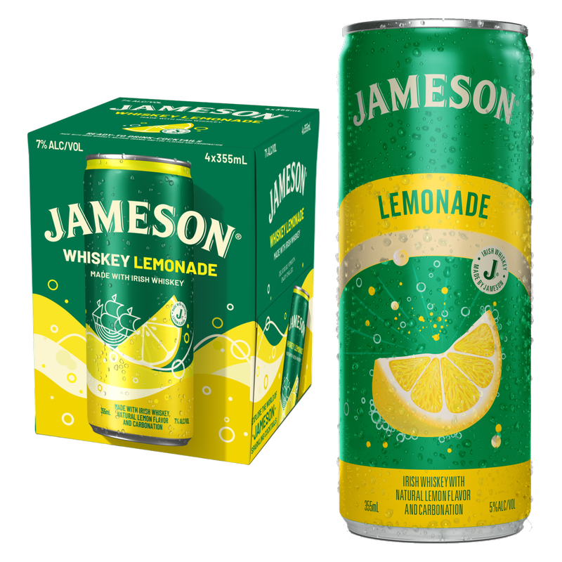 Jameson Lemonade Irish Whiskey Cocktail 4pk 12oz Cans 7% ABV - Jameson ...