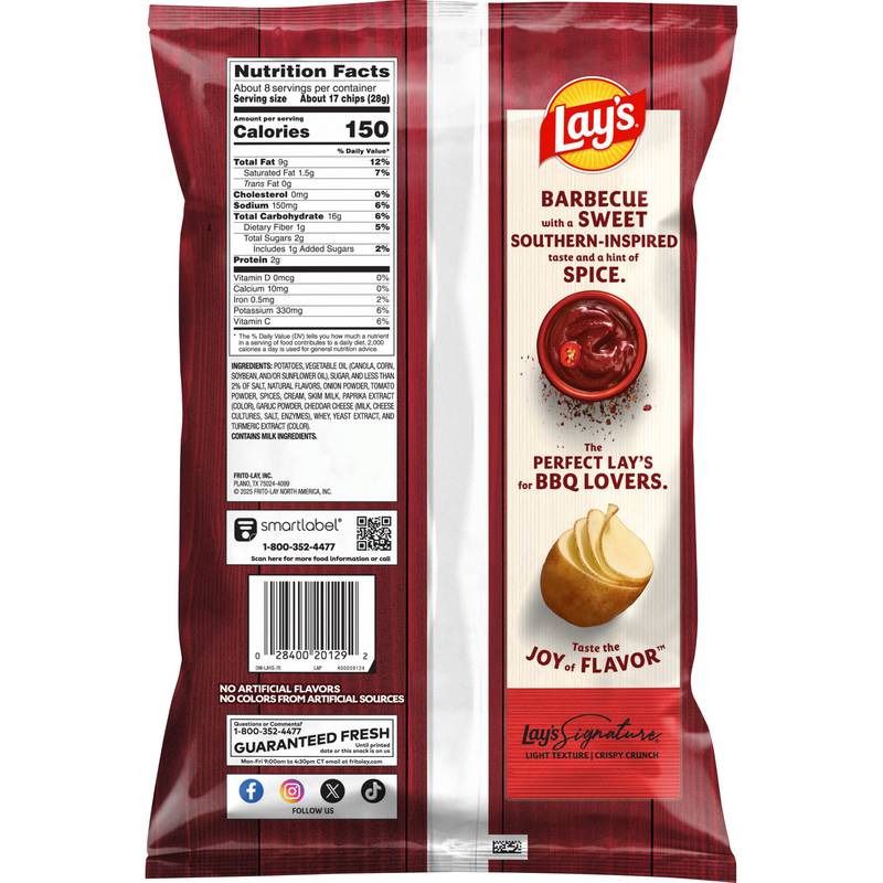 Lay's Southern Sweet Heat Barbeque Potato Chips 7.75oz - Lay's – BevMo!