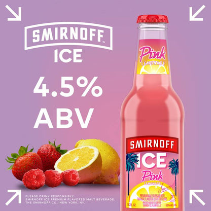 Smirnoff Ice Pink Lemonade 6pk 11.2oz Btl - Smirnoff – BevMo!