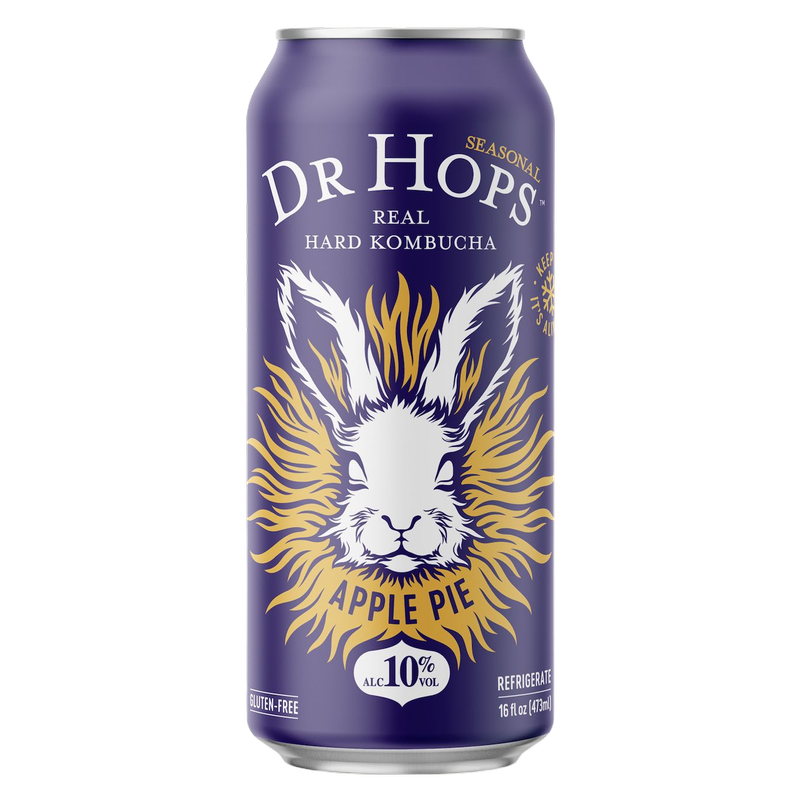 Dr Hops Kombucha Beer Seasonal - Apple Pie Single 16oz Can - BevMo ...