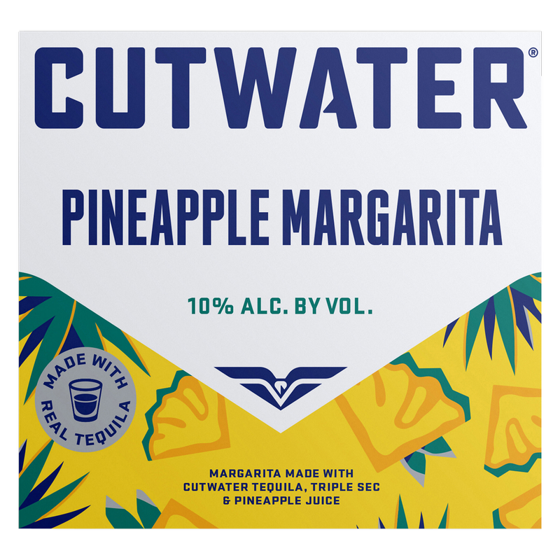 Cutwater Pineapple Margarita 4pk 12oz Can 10% ABV - Cutwater – BevMo!